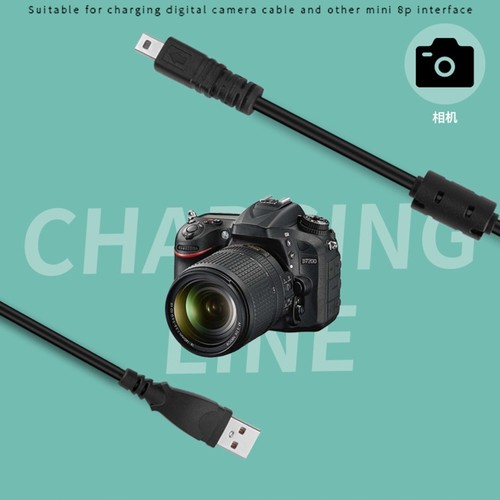 Digtal Camera USB Data Sync Cable 8Pin Charger Cord 1/1.5M Length ...