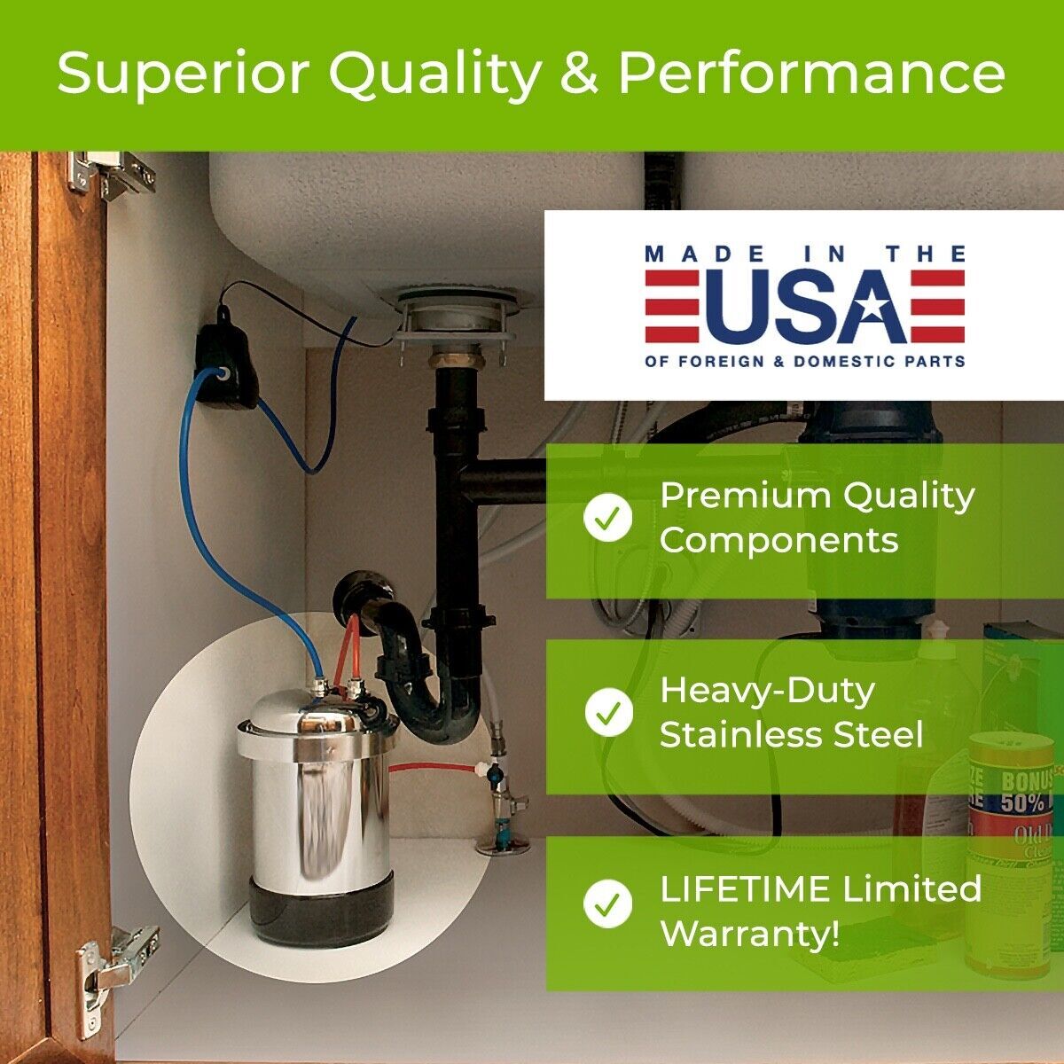 WaterChef U9000 Premium Under Sink Water Filtration System - Chrome for ...