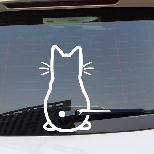 Funny Dog Cat Car Sticker Rear Window Wiper Sticker Back Windscreen ...