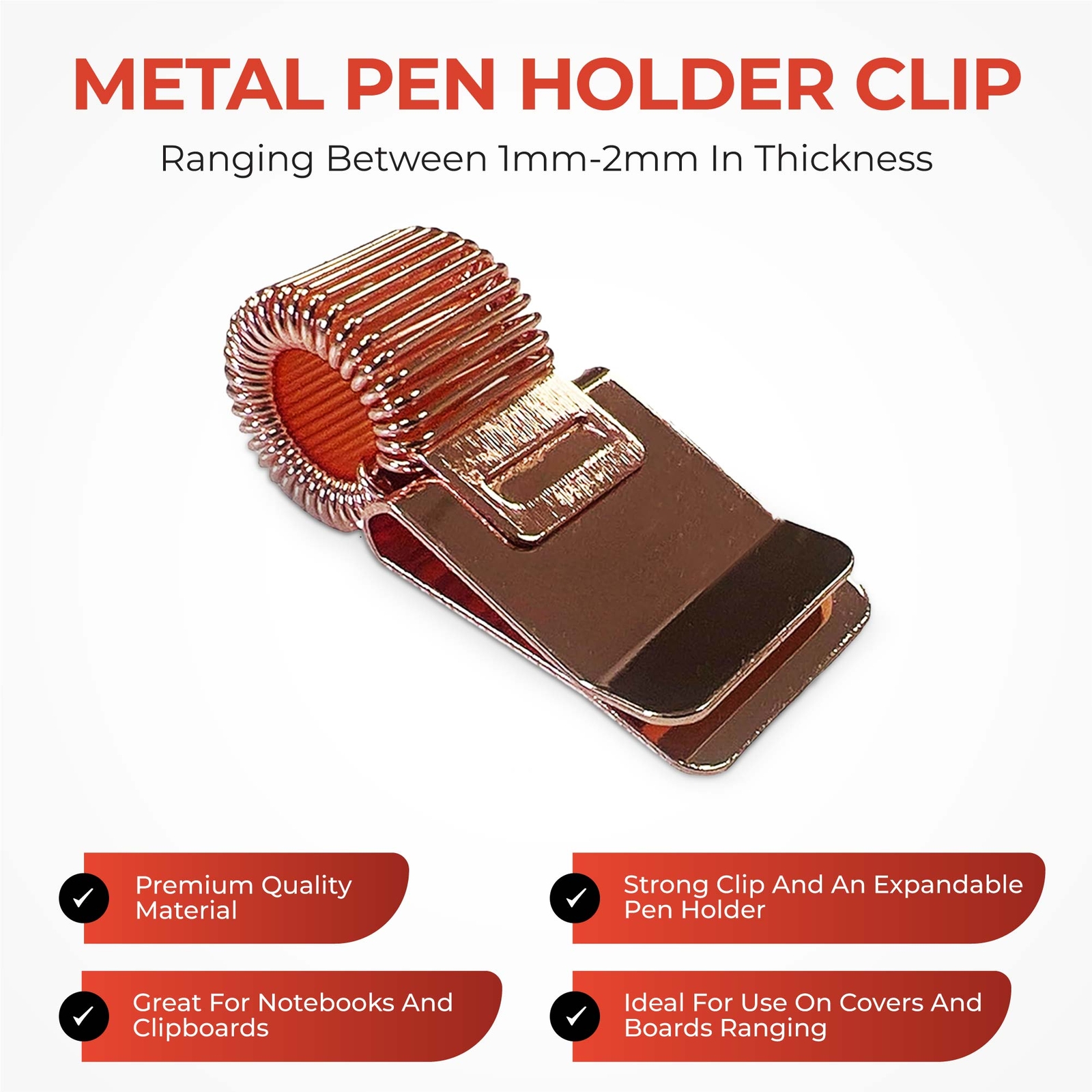 Metal Pen Holder Clip for notebook and clipboard | eBay UK