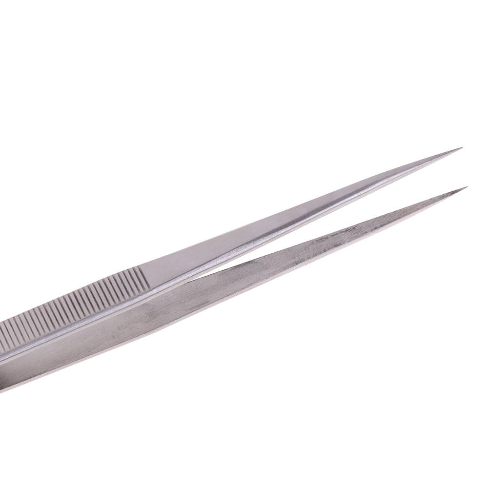 7" 18cm Long Stainless Steel Electronic Pointed Tip Straight Tweezer ...