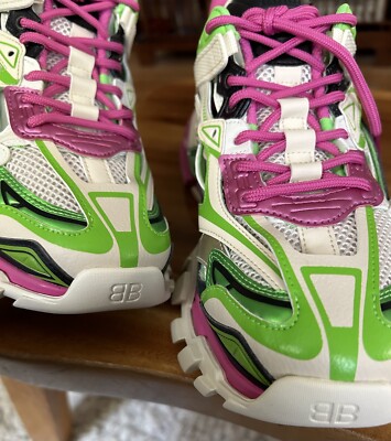 New Balenciaga White and Green Track.2 Sneakers- Mens Size New Balenciaga White and Green Track.2 Sneakers- Mens Size