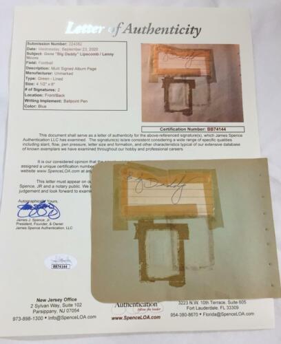 NFL Autographed Index Cards for sale | eBay