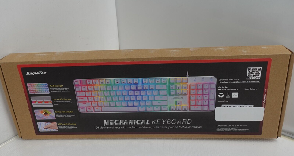 EagleTec KG051 Tactile Backlit Mechanical Gaming Keyboard | eBay