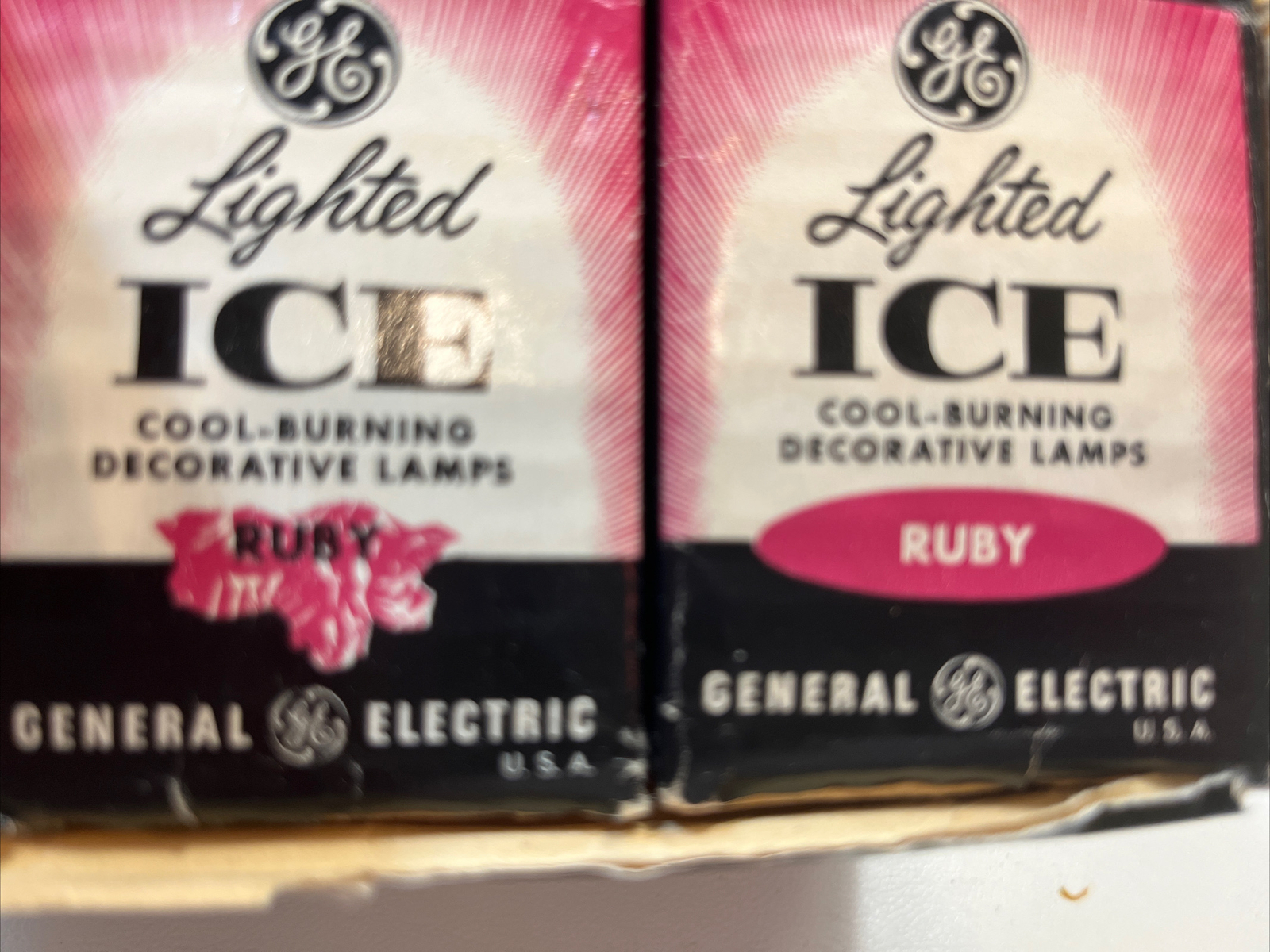 6- Vintage GE Lighted Ice D30 Light Bulbs - Snowball - Ruby | eBay