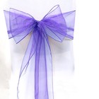 10PCS Organza Sashes Chair Cover Bow Sash WIDER FULLER BOWS Wedding ...