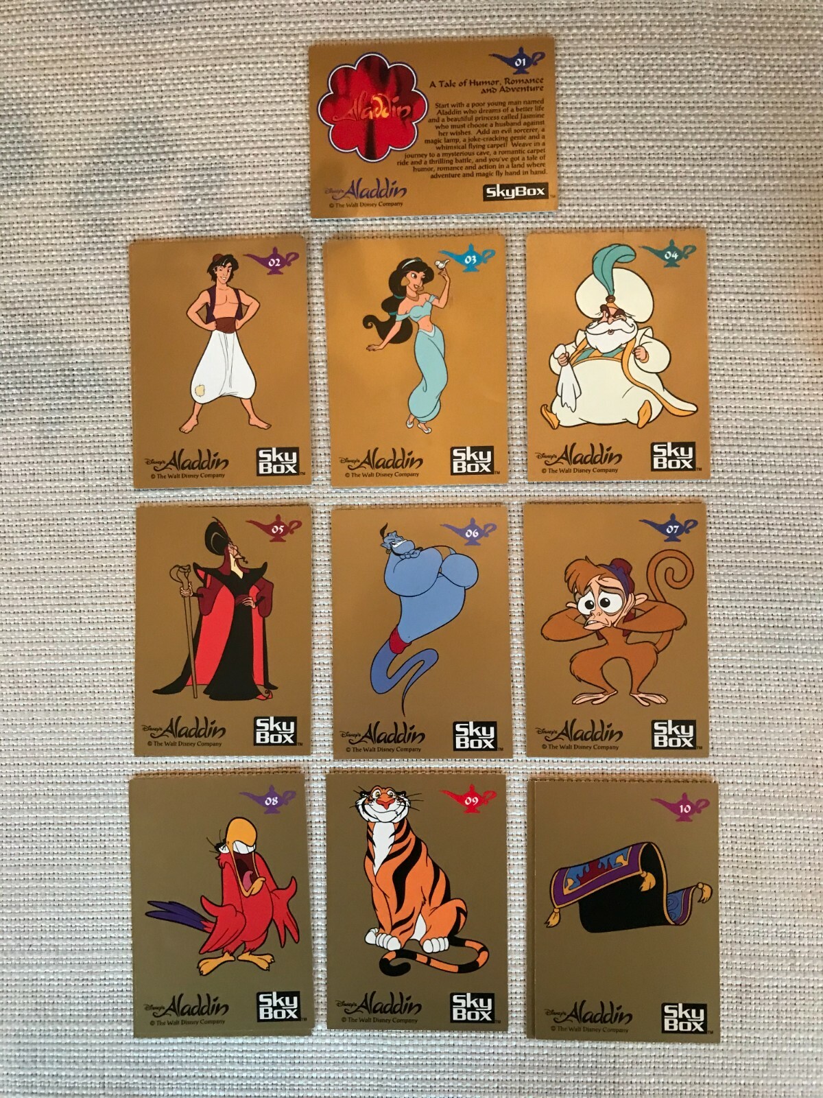 1993 Aladdin Card Set and S-1 Cd New & Aladdin and Abu Action Figures ...