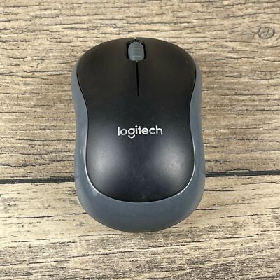 Logitech M185 Black & Gray Wireless 3-Button + Scroll Wheel USB Optical ...