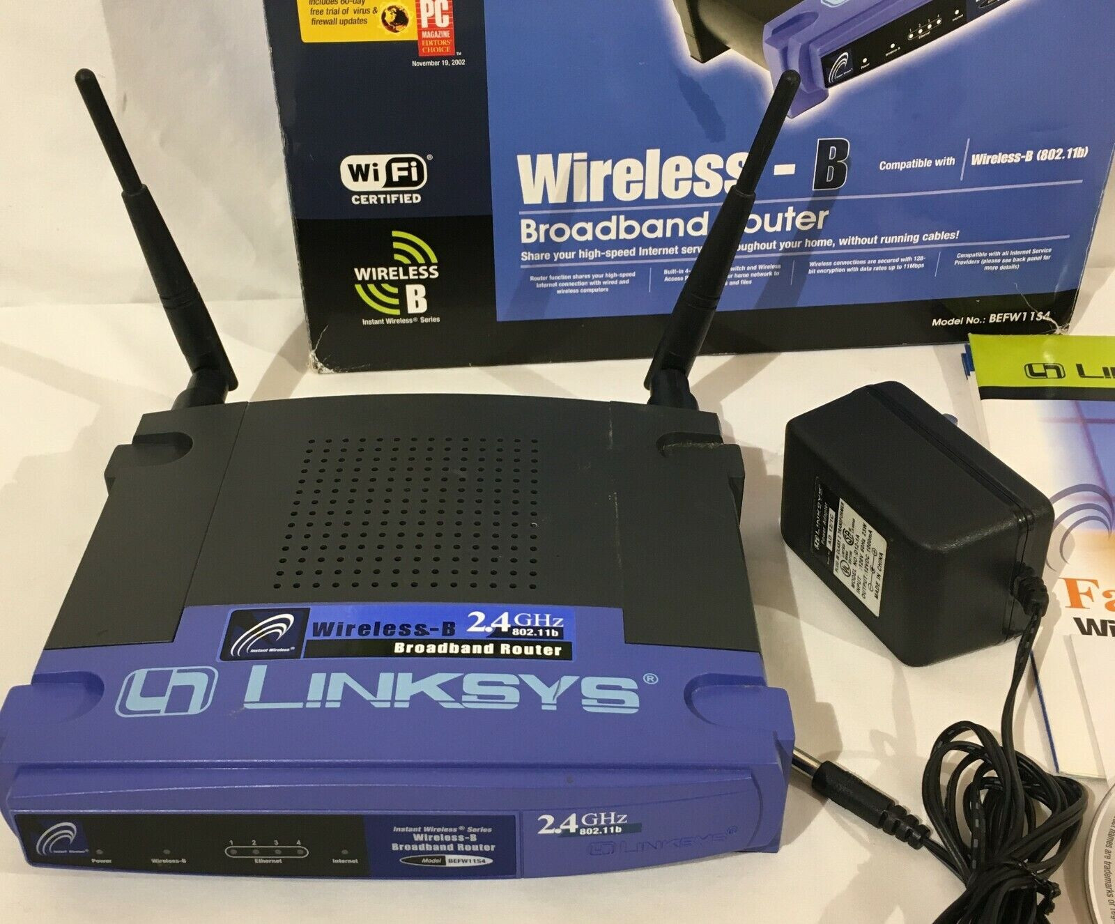 Linksys BEFW11S4 11 Mbps 4-Port 10/100 Wireless B Router for sale ...