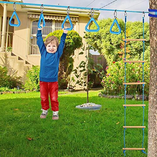 2 PCS Trapeze Swing Bar Rings with Carabiners, Swingset Accessories ...