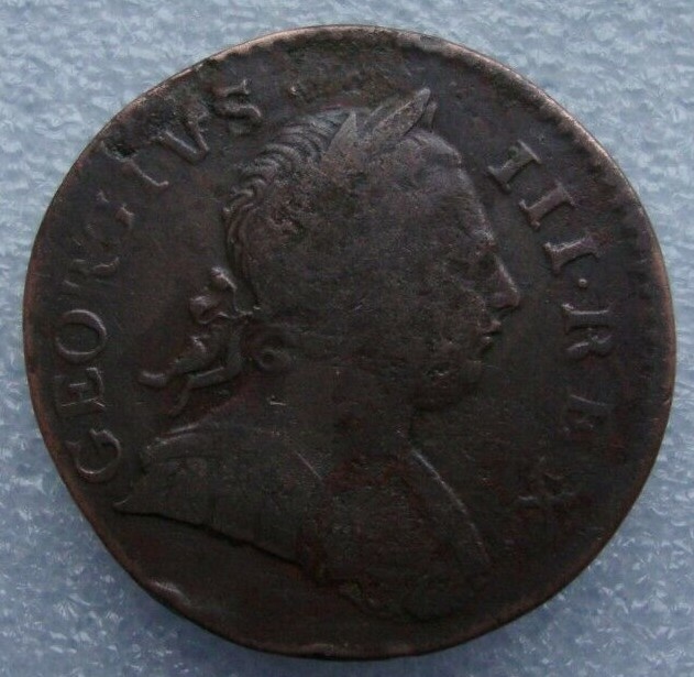 Great Britain 1/2 Penny 1773 George III Copper Coin S1 | eBay