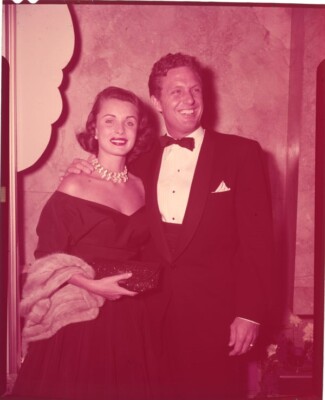 Robert Stack wife Rosemarie Bowe 1950's Tuxedo Event Original 4x5 ...