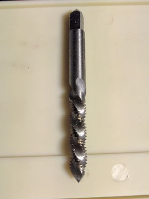 HSS LH left handed hand tap M4. x 0.7 Spiral Flutes bottom plug (pointy ...