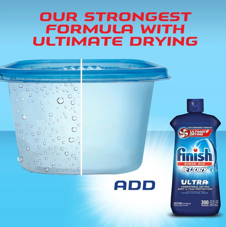 Finish Jet-Dry Ultra Rinse Aid Dishwasher Rinse Agent and Drying Agent ...
