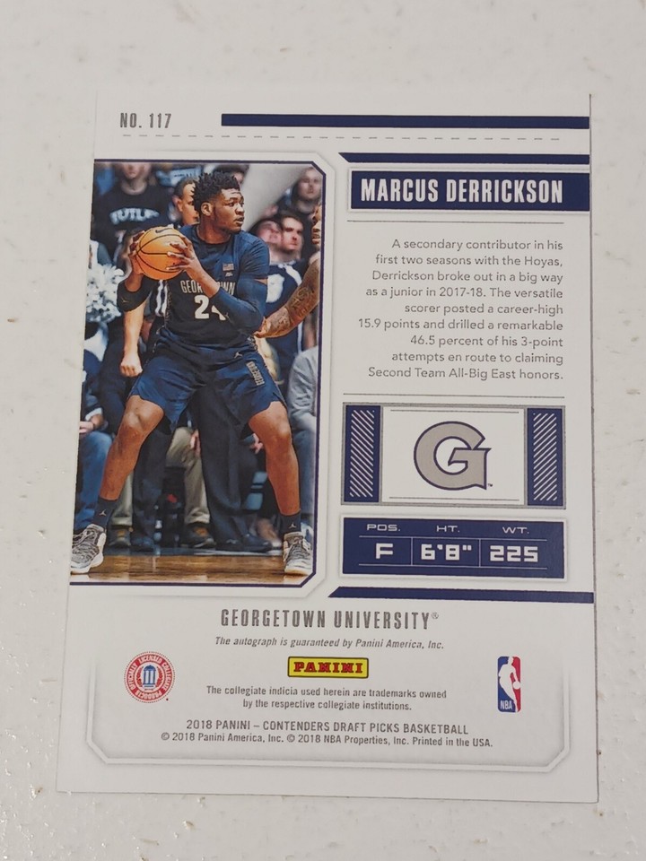 Marcus Derrickson Golden State Warriors 2018 Contenders Certified ...