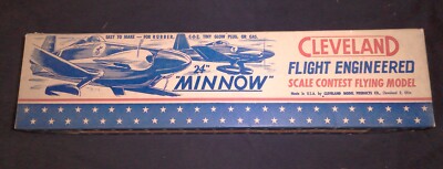 Vintage Cleveland Model Minnow Wood Flying Model Kit Airplane WS 24 ...