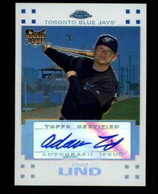 2007 ADAM LIND TOPPS CHROME #/200 ROOKIE WHITE REFRACTOR #2314 | eBay