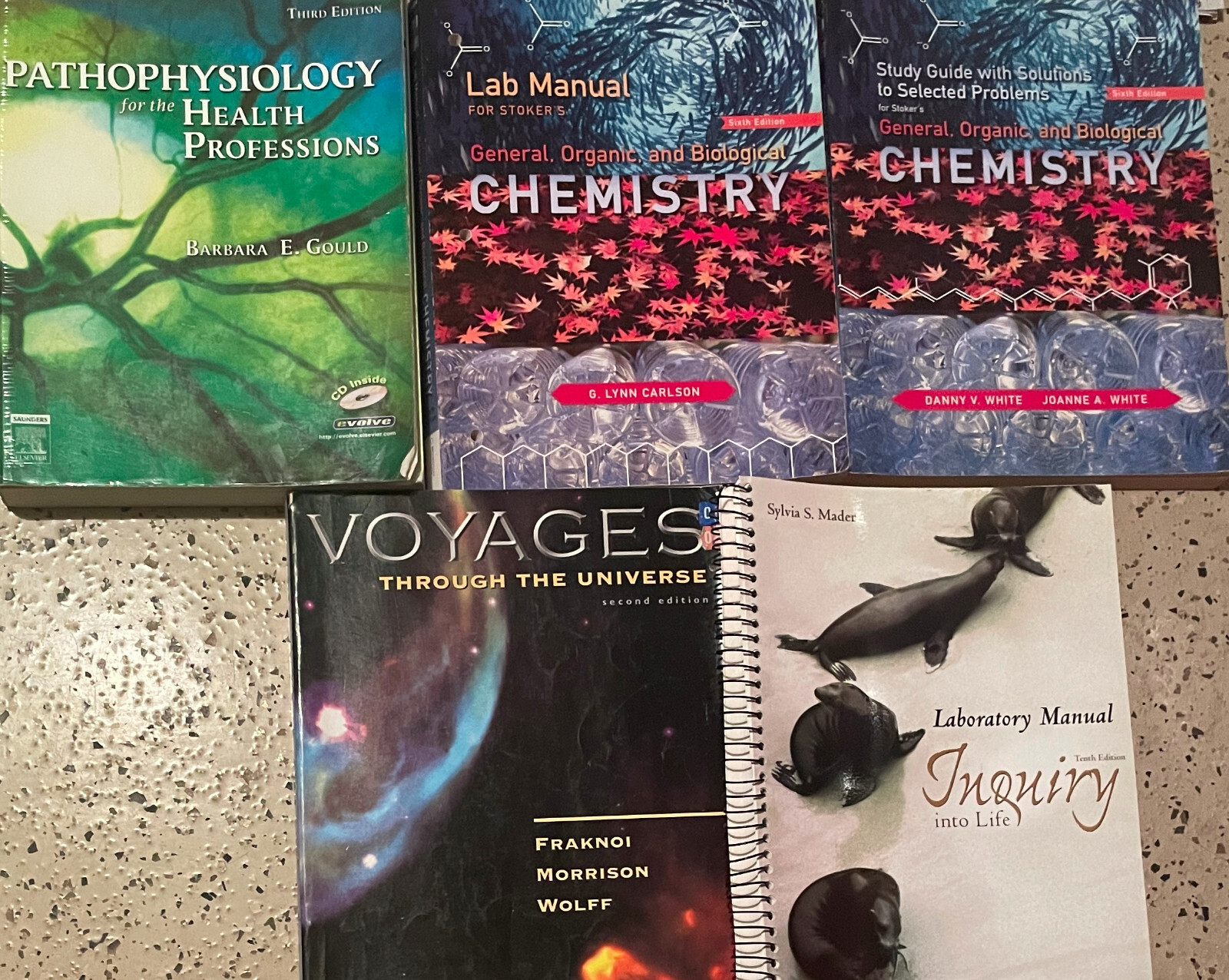 Lot of 5 College Textbooks Pathophysiology Astronomy Chemistry | eBay