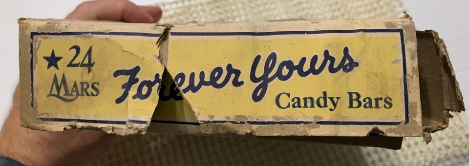 Vintage 1940s 24 Mars Forever Yours Candy Bars Display Box Marstown ...