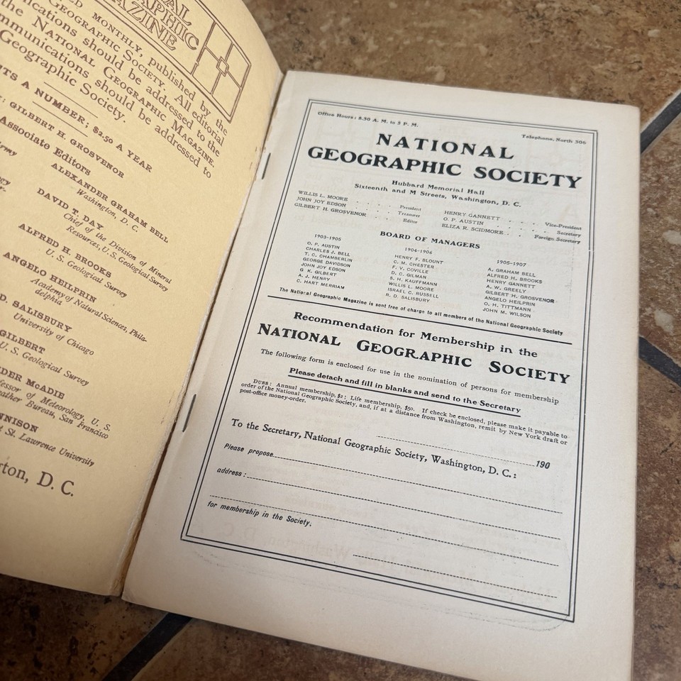 1905 JUNE National Geographic Magazine with MAP Vol XVI No 6 | eBay