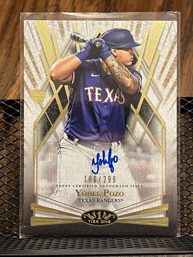 YOHEL POZO 2022 TOPPS TIER ONE BREAKOUT ROOKIE AUTO TEXAS RANGERS ...