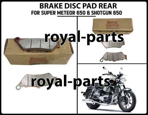 "BRAKE DISC PAD, REAR" Fit For Royal Enfield Super Meteor 650 & Shotgun ...