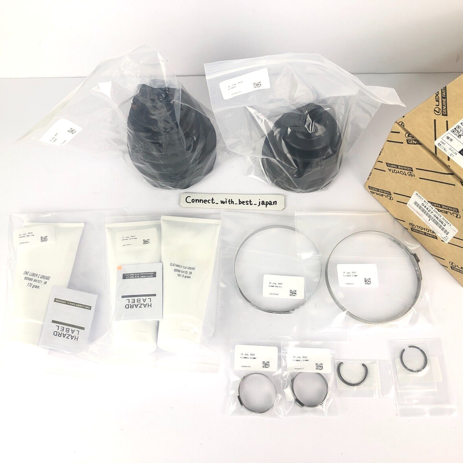 TOYOTA GENUINE BOOT KIT FRONT DRIVE SHAFT IN & OUTBOARD RH/LH 04427 ...