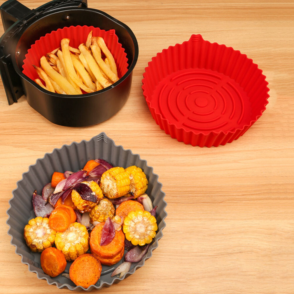 Silicone Round Cake Mat Environmentally Air Fryer Pans for Oven Steamer ...