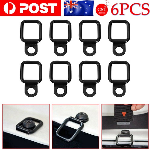6X Black Heavy Duty Fixing Point Anchor Eye Tie Down Lashing Loop D ...