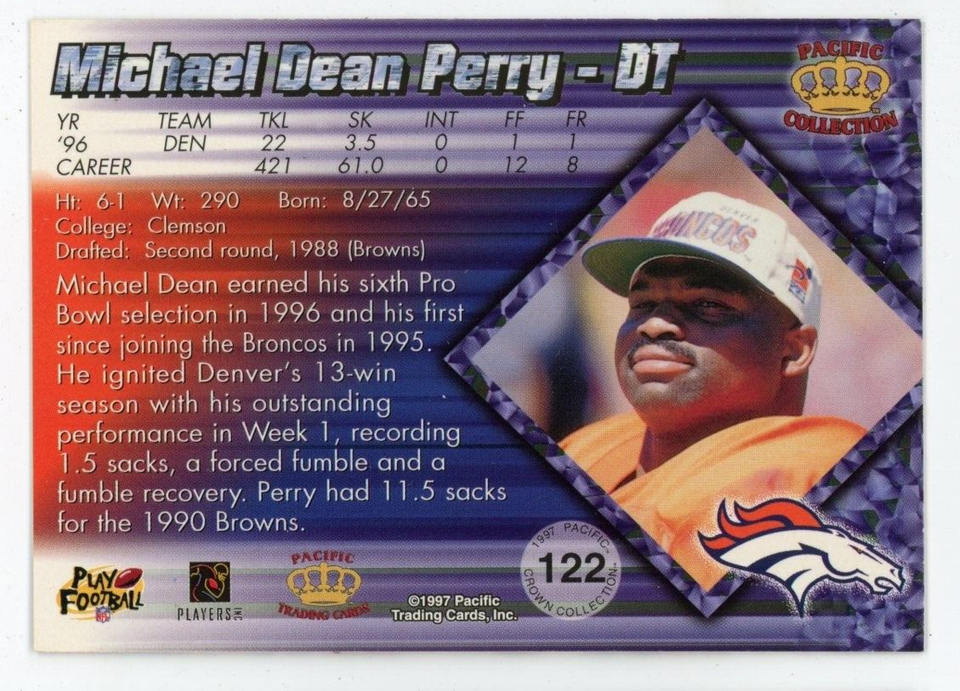1997 Pacific Crown Collection Michael Dean Perry #122 | eBay