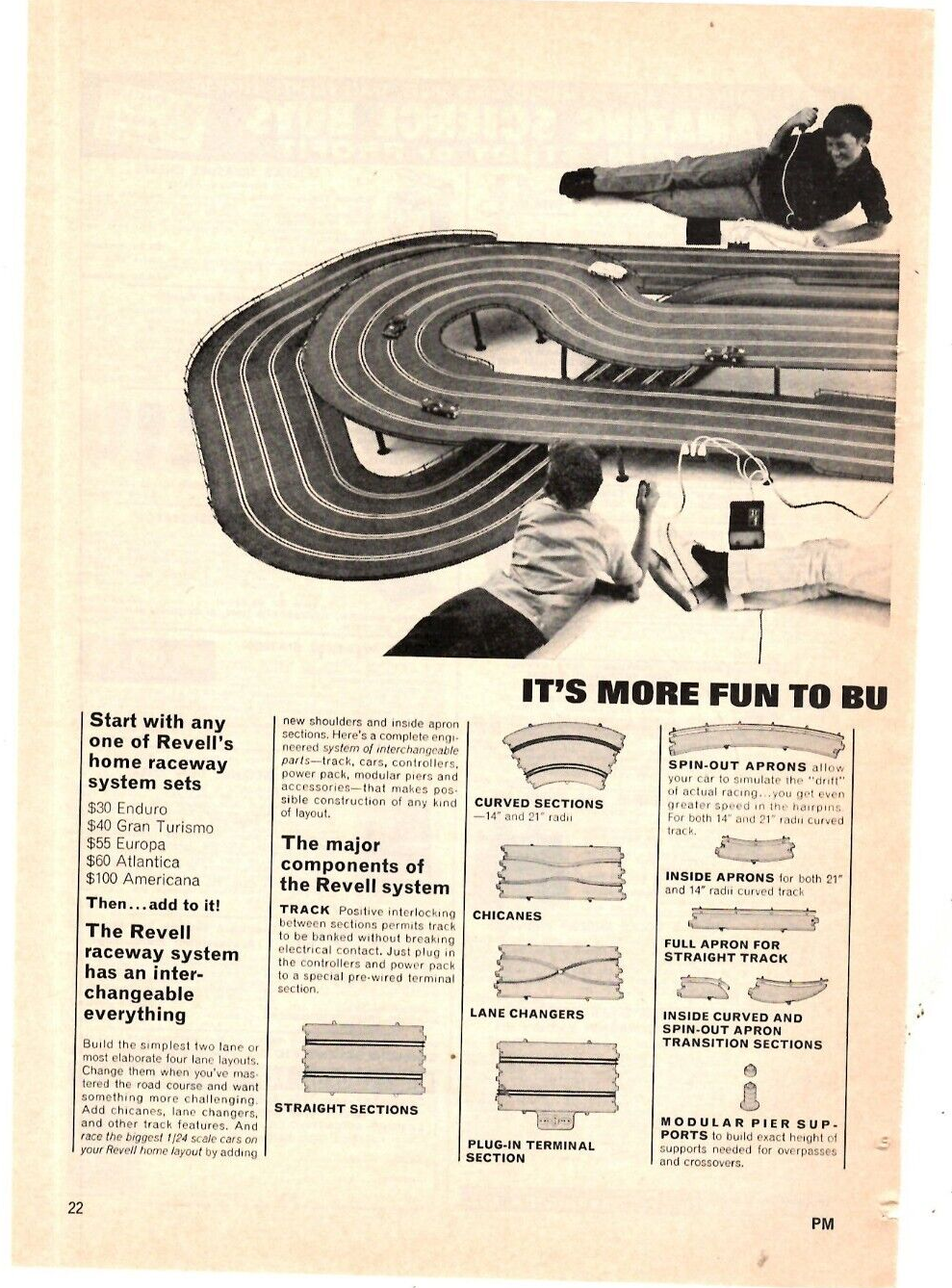 1965 Print Ad Revell Home Raceway System Sets Track 1/24 or 1/32 Scale ...