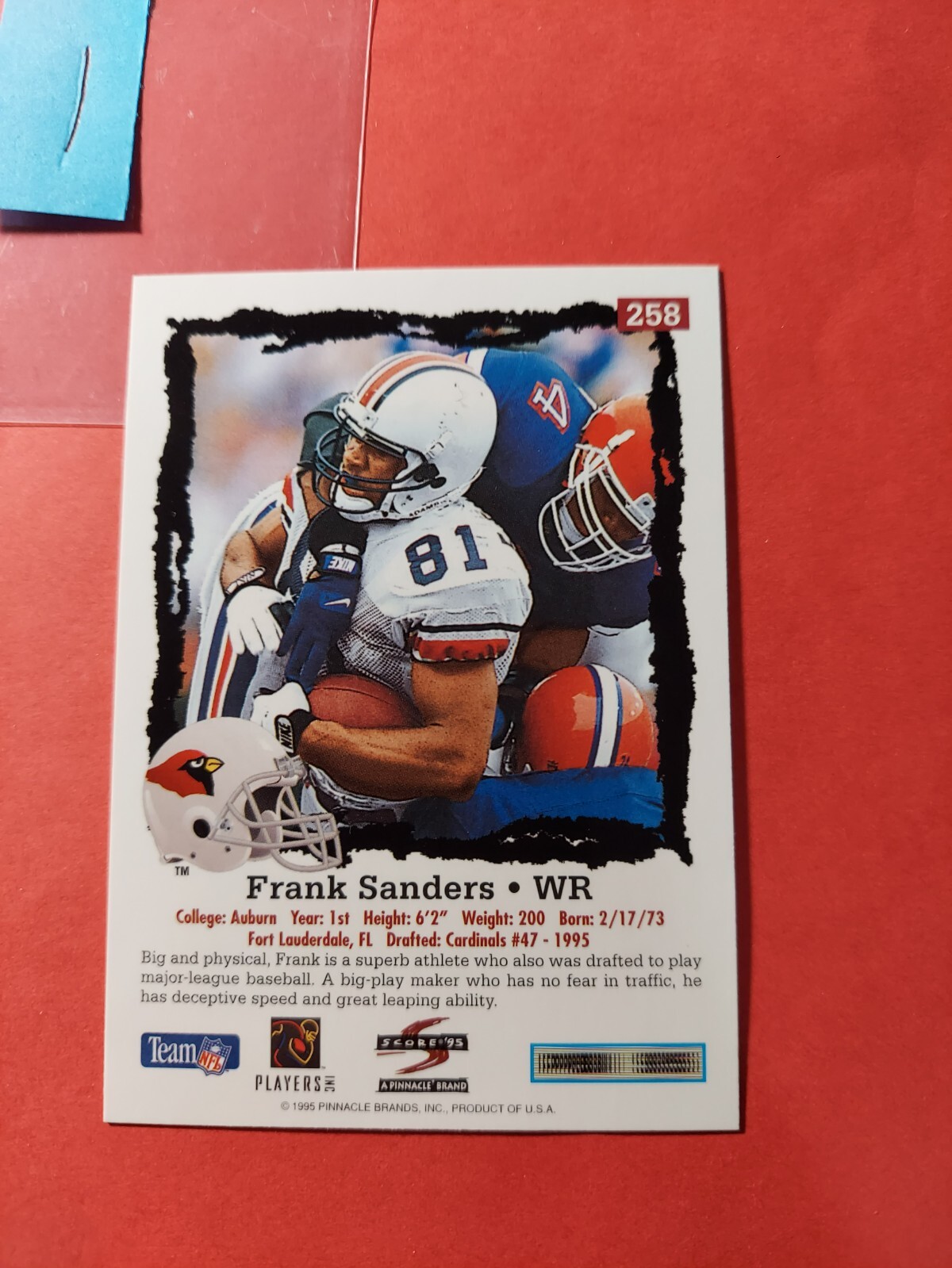 1995 Score - Rookie #258 Frank Sanders (RC) for sale online | eBay
