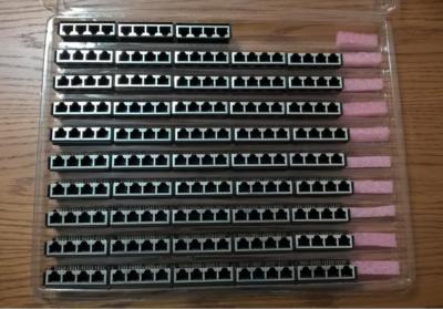 ZMM114 Lot 48 pcs Regal 155-P3-8-4 RJ45 Shielded Jack 4-Port with EMI ...