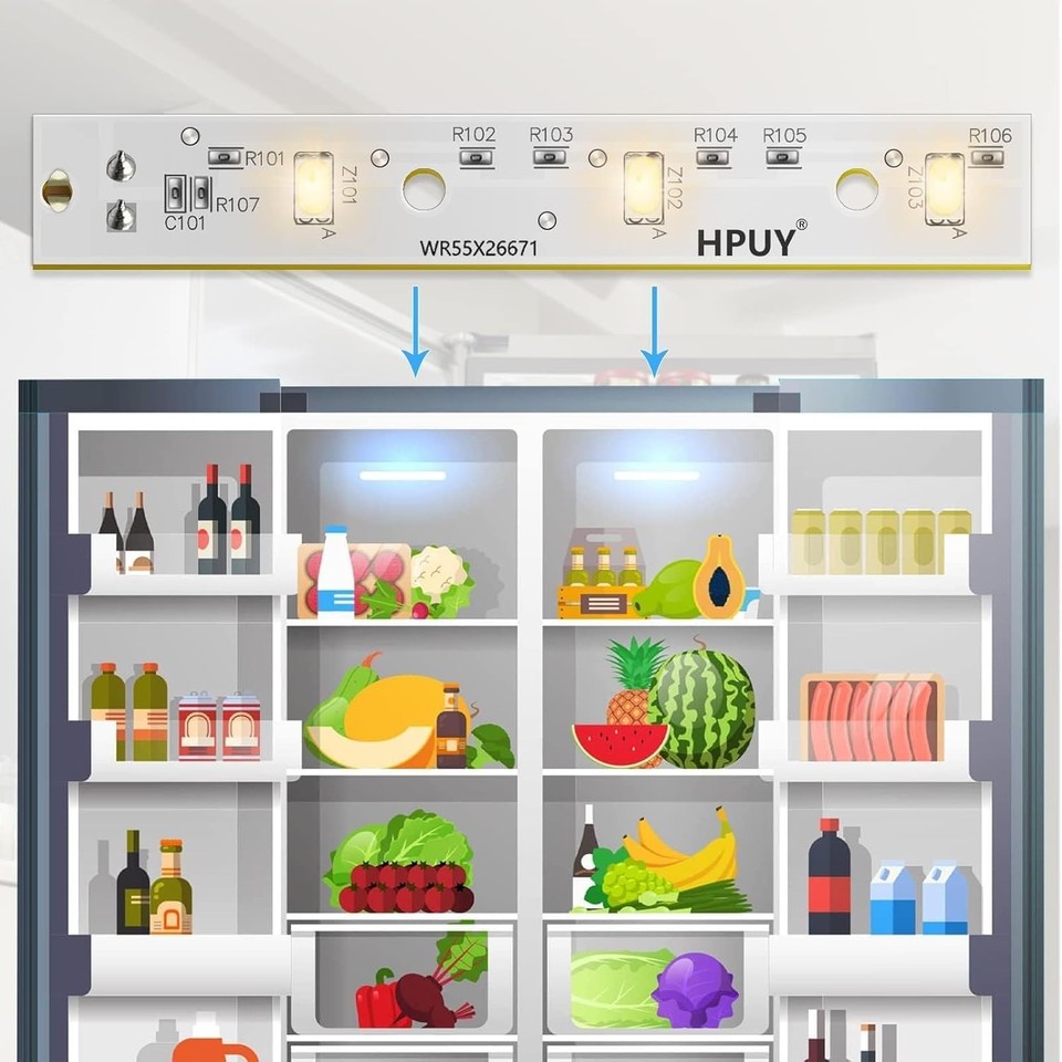 GE WR55X26671 LED Light Board – Durable Refrigerator Replacement Part ...