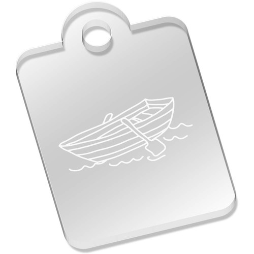 'Row Boat' Laser-Engraved Clear Acrylic Keyring / Keychain (AK018461 ...