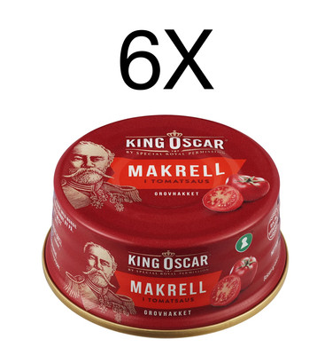 King Oscar Mackerel Makrell i Tomat Norwegian Food 6X90g | eBay
