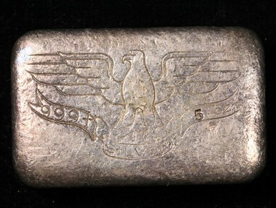Vintage 5 Ounce Silver Bar - Foster Type 2 Hallmark - .999 Fine #271 ...