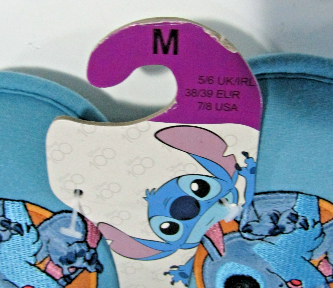 PRIMARK DISNEY STITCH SLIPPERS SLIP ON MULES BLUE MEDIUM 5 - 6 XMAS ...