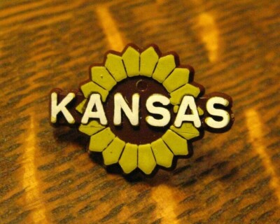 Kansas Sunflower State Lapel Pin - Vintage KS USA Yellow Flower ...