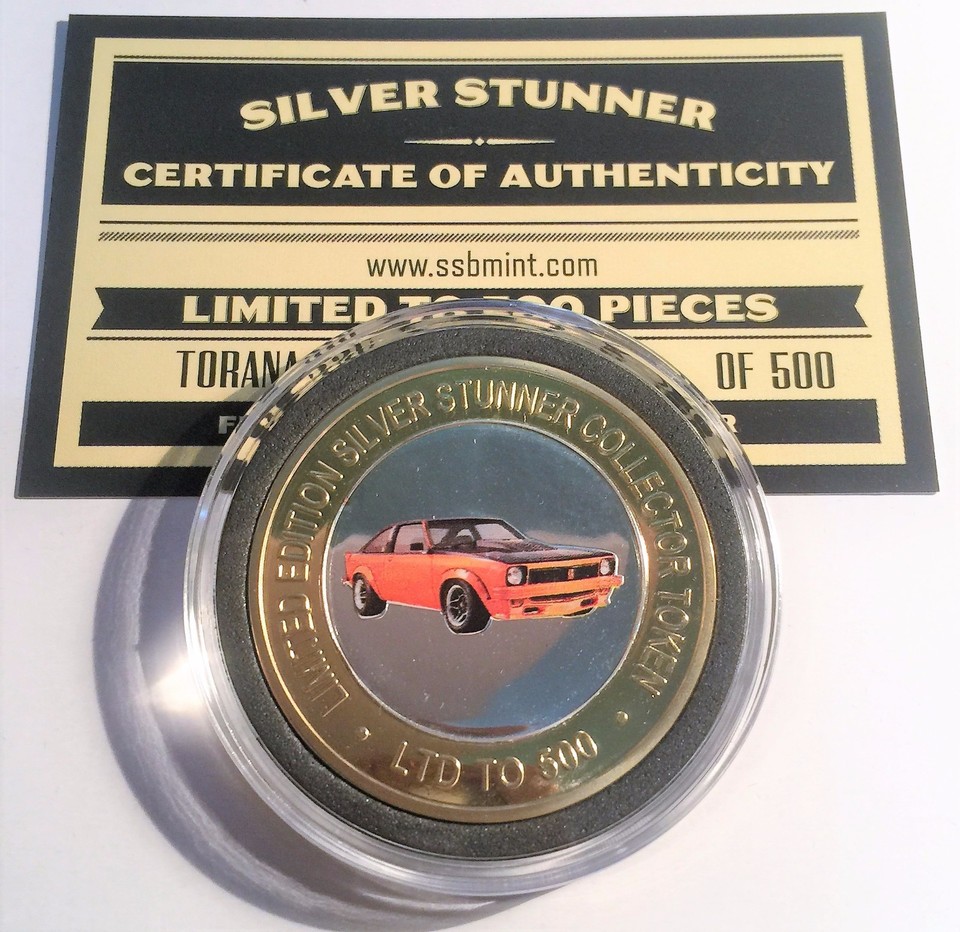 NEW A9X Holden Torana Colour Silver Stunner Coin with C.O.A. LTD 500 ...