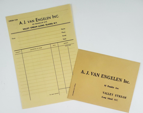 1920s Van Engelen Long Island NY Flowers Tulip Order Form Envelope Vtg ...