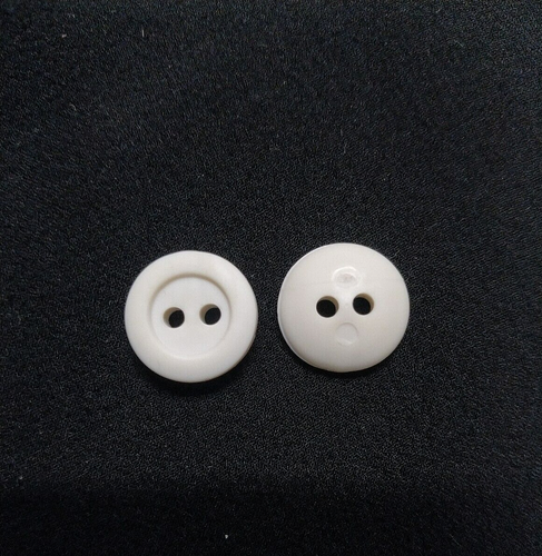 72/lot, 11mm Rubber Rugby shirt buttons, Off White, children's clothing ...