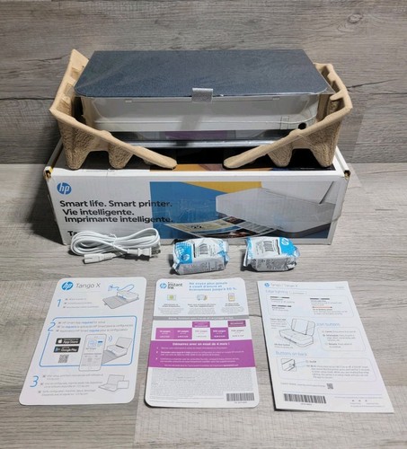 HP Tango X Smart Wireless Printer With Indigo Linen Cover - (Still In ...