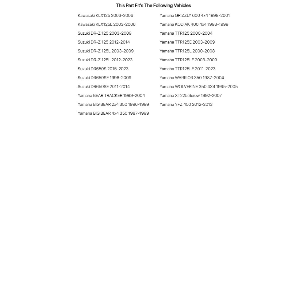 Mikuni N100.604 Series Main Jet 110 For SUZUKI DR650S 2015-2023 | eBay