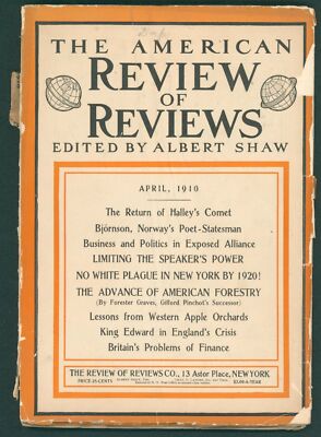 1910 April "The American Review of Reviews" Albert Shaw Return of ...
