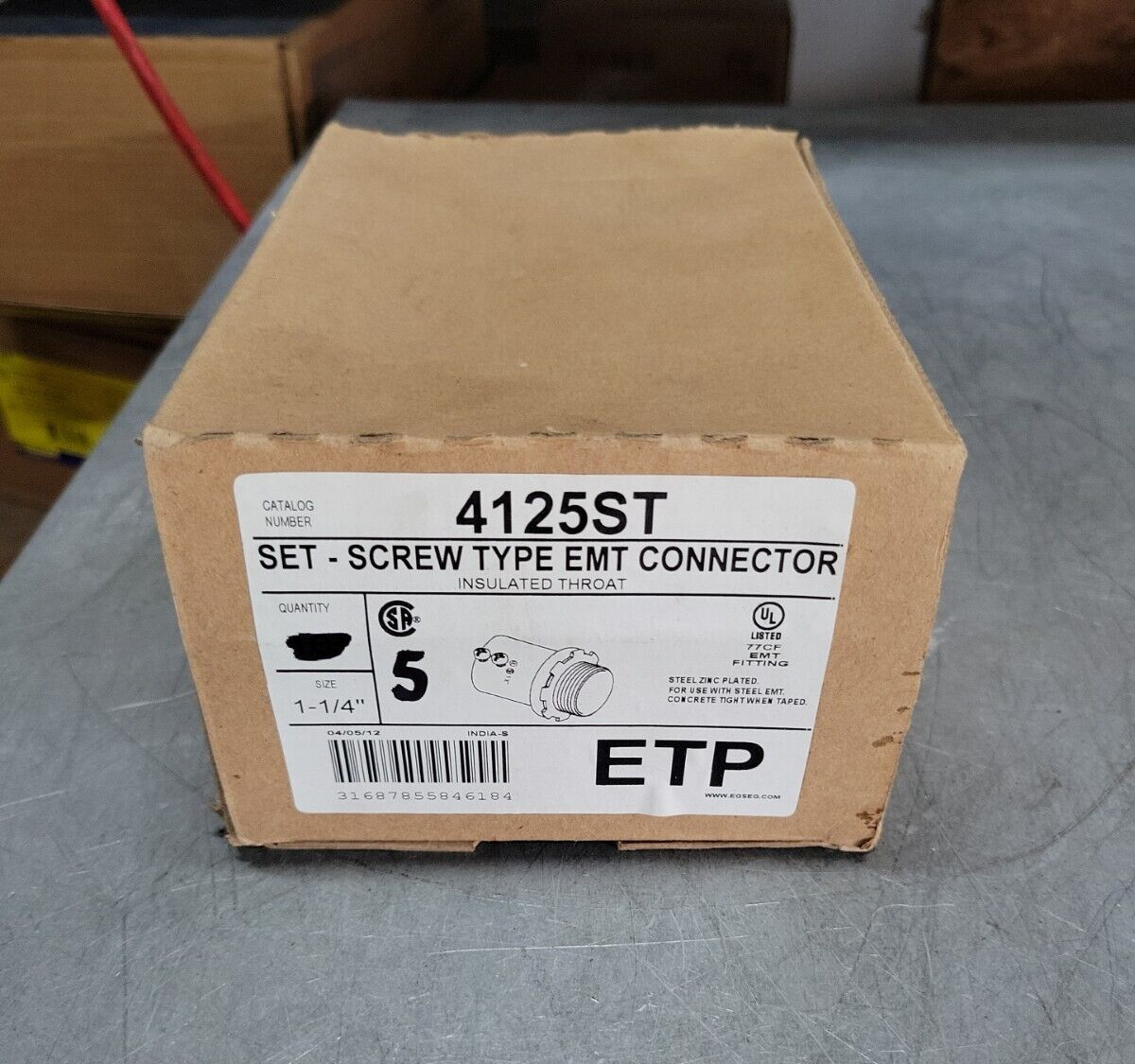 BOX OF 5 - ETP 4125ST SET SCREW TPE CONNECTOR 1-1/4" - NEW OLD STOCK | eBay