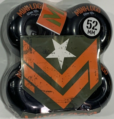 Powell Mini Logo C-Cut 52MM 101a Skateboard Wheels Black Set/4 NEW w ...