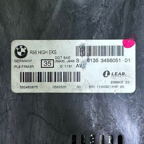 R56 FRM3 3456051 Footwell Light Module High EKS [35] Mini Cooper S One ...