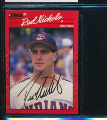 1990 Donruss #546 Rod Nichols Cleveland Indians Signed Autograph (GE36 ...