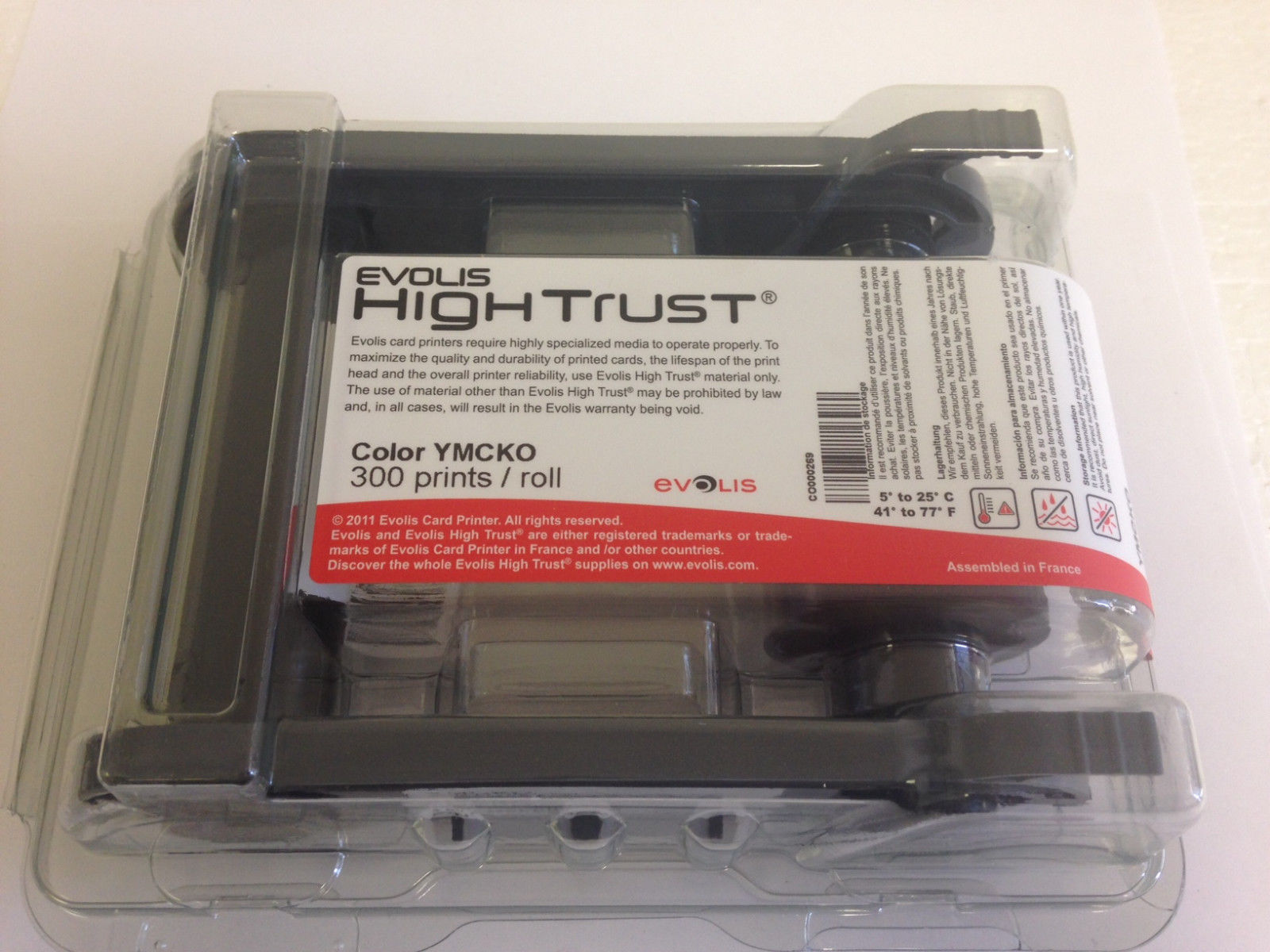 Evolis R5F008AAA YMCKO Color Ribbon - 300 Print Primacy ID Printer ...